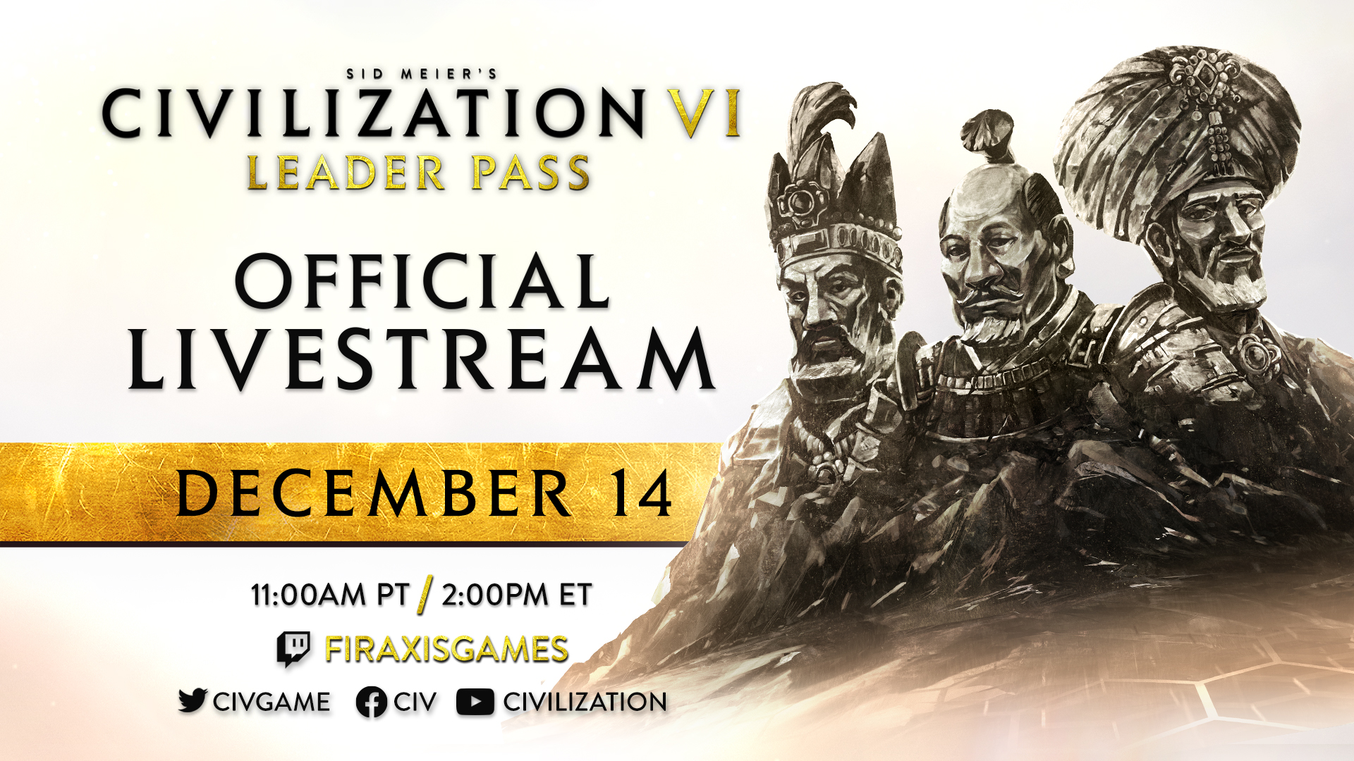 Civilization VI: Leader Pass: Great Commanders – 12/14 Developer Livestream - CivFanatics