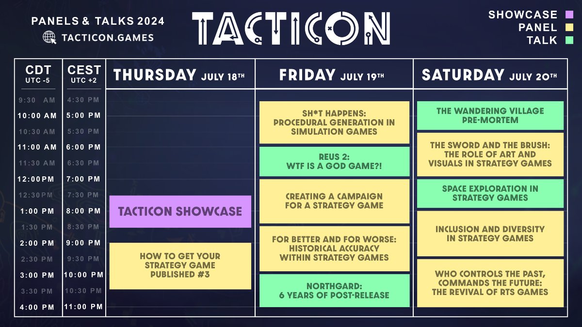 Tacticon 2024: The schedule - CivFanatics